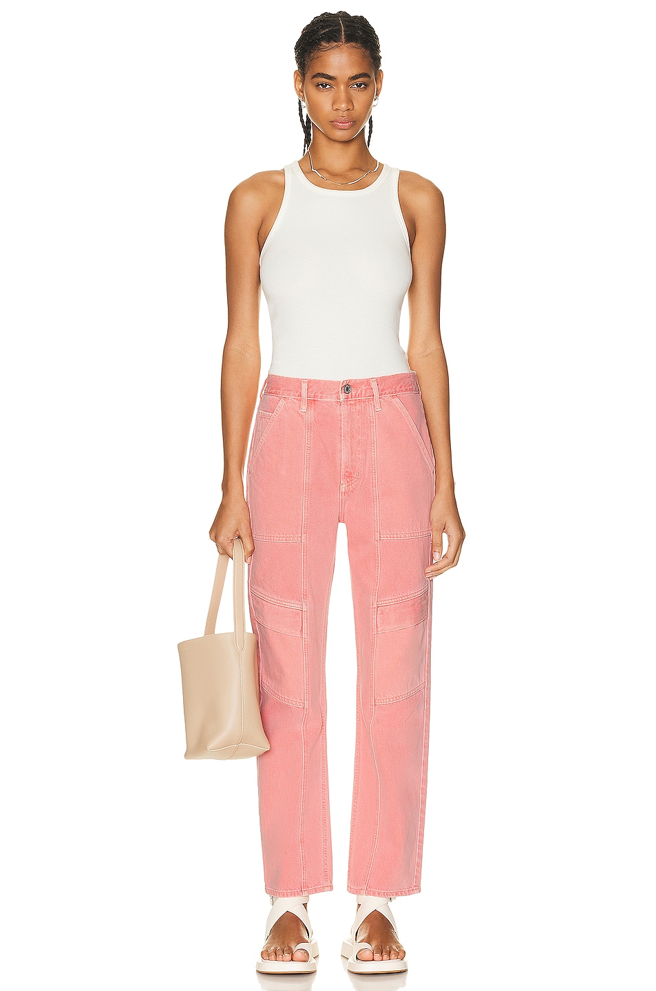 AGOLDE Cooper Cargo in Grapefruit | FWRD