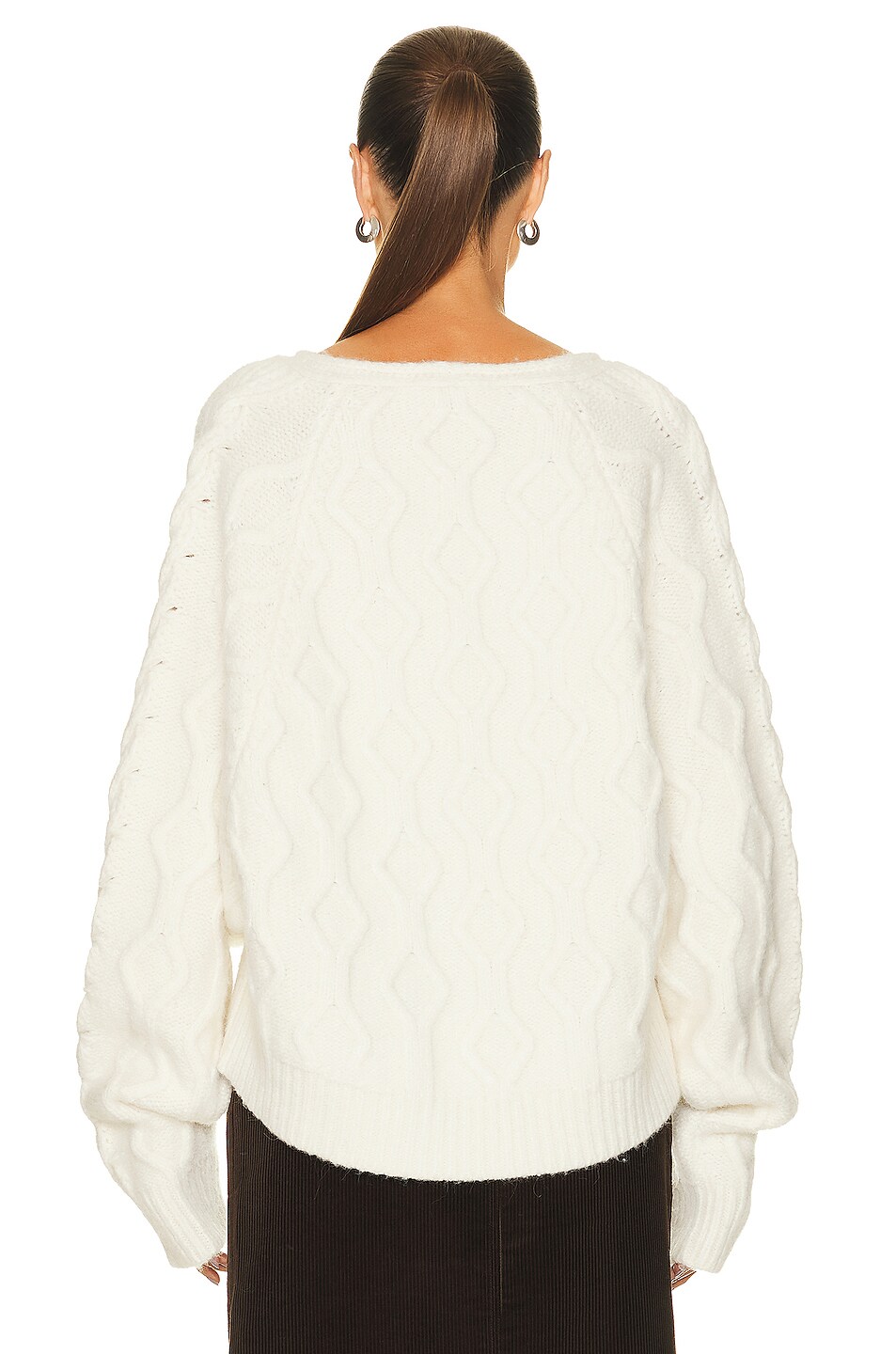 Aisling Camps Iceberg Cable Sweater in Ivory | FWRD