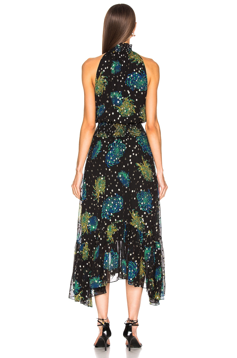 A.L.C. Kaia Dress in Black & Green & Yellow | FWRD