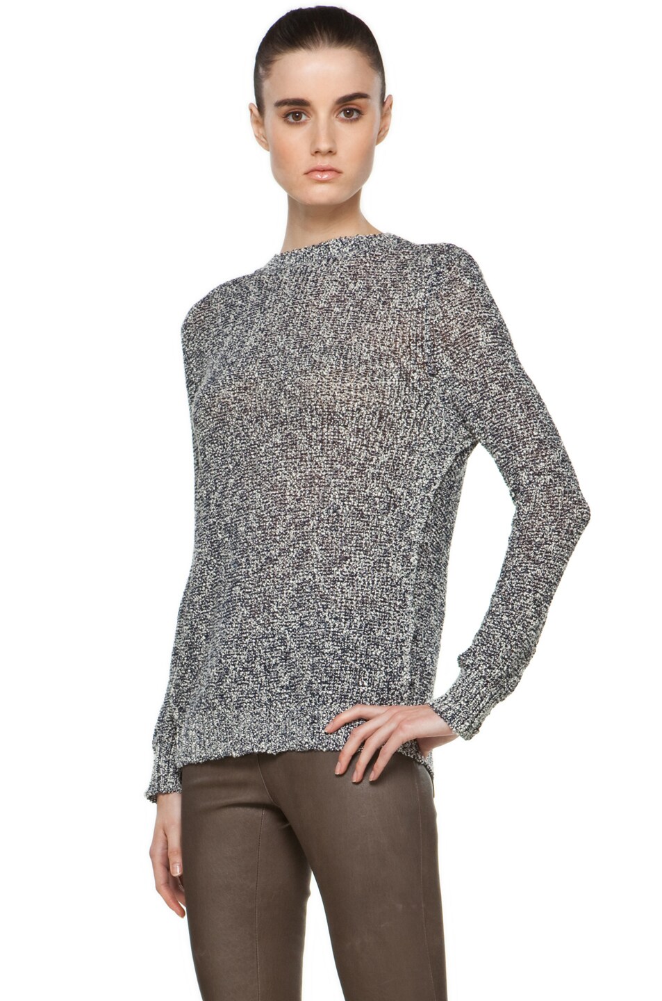 A.L.C. Francesca Crew Sweater in Navy | FWRD