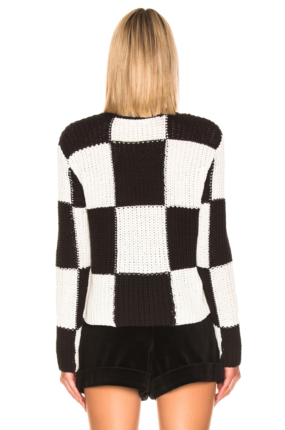 A.L.C. Checkerboard Sweater in Black & White | FWRD