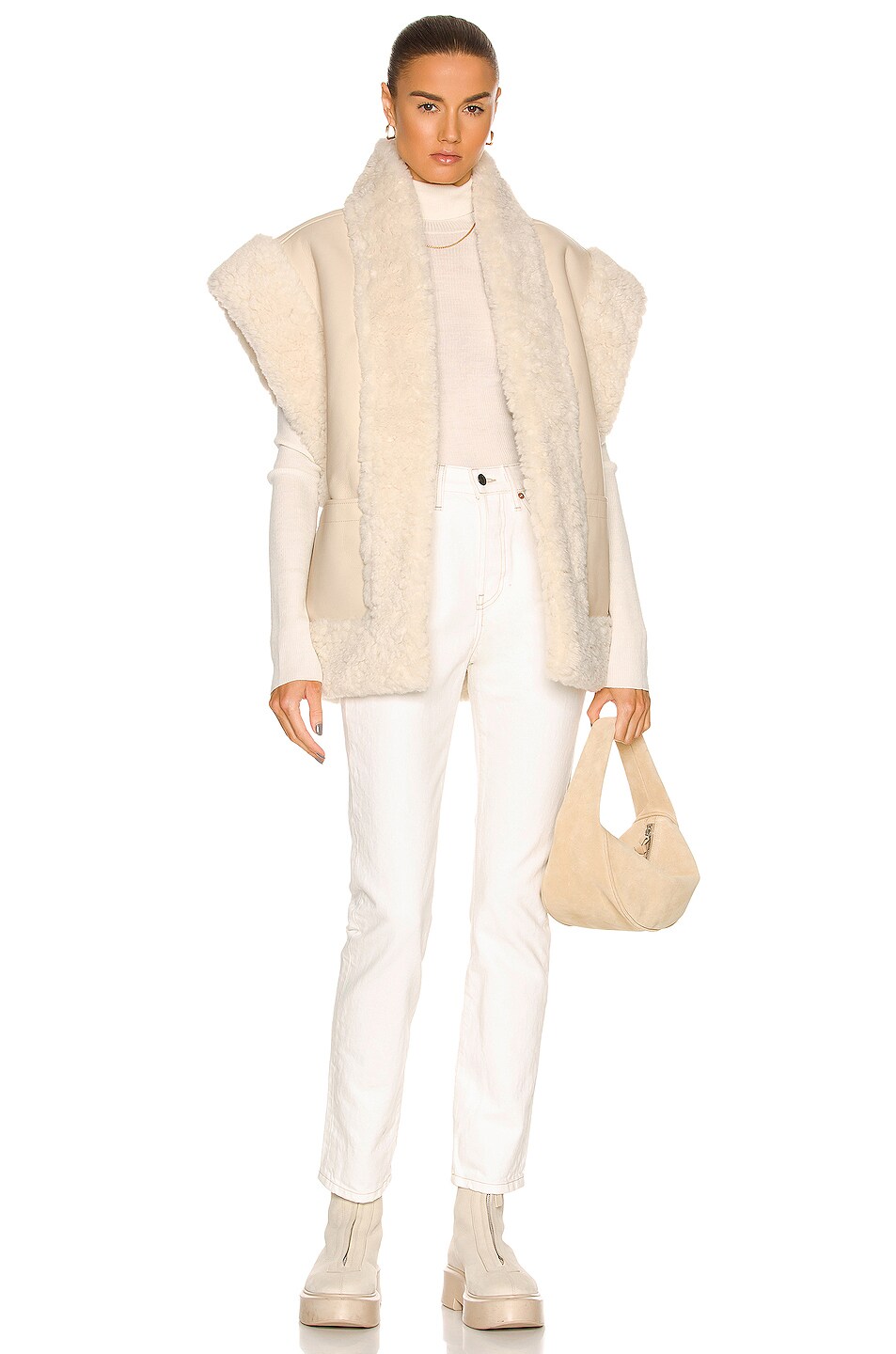 A.L.C. Sutton Vest in Cream | FWRD