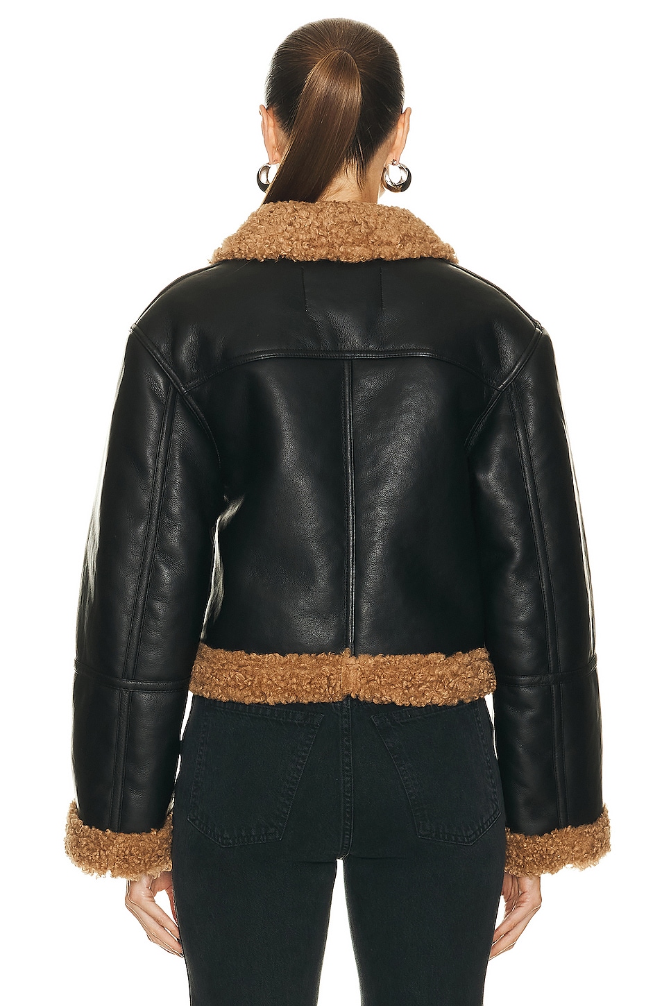 A.L.C. Sherpa Jacket in Black & Brown | FWRD