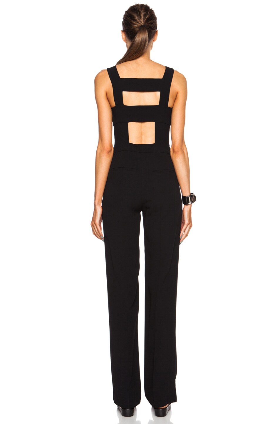 A.L.C. Reed Viscose-Blend Jumpsuit in Black | FWRD