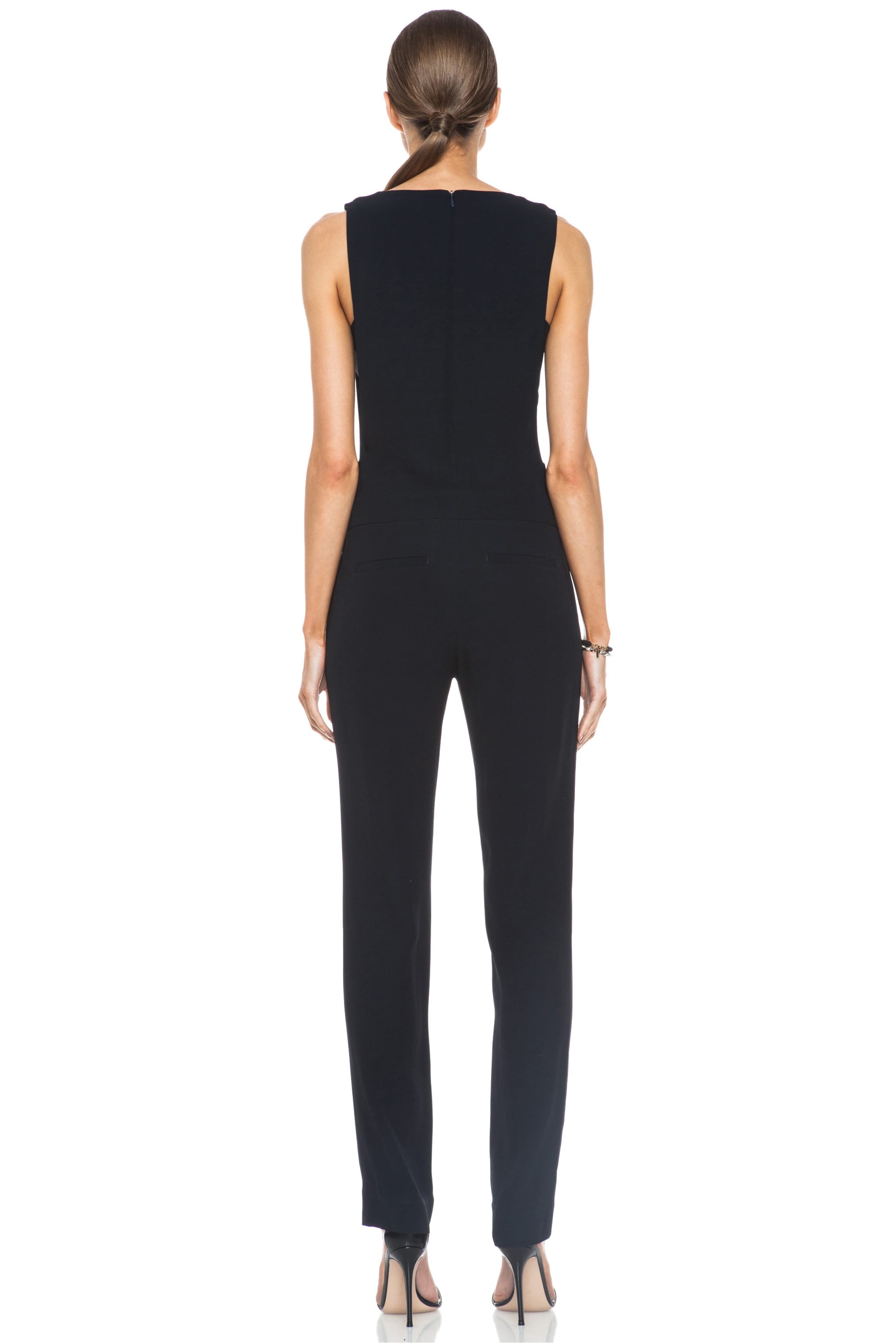 A.L.C. Landon Viscose-Blend Jumpsuit in Navy | FWRD