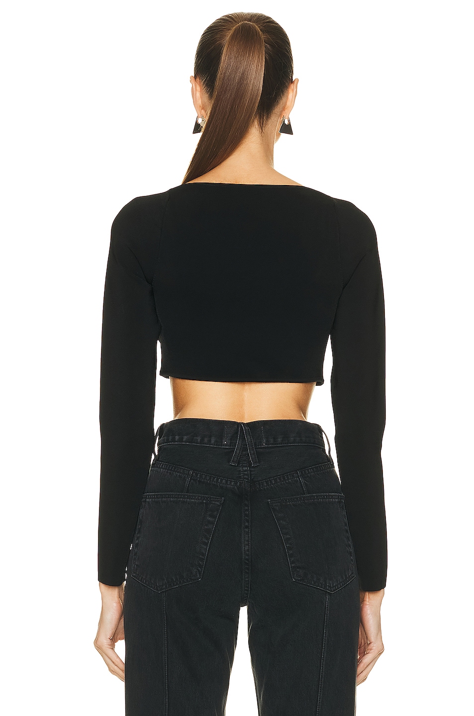 A.L.C. Belle Cropped Top in Black | FWRD