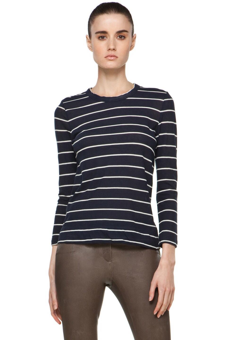 A.L.C. Travis Stripe Tee in Navy/White in Navy & White | FWRD