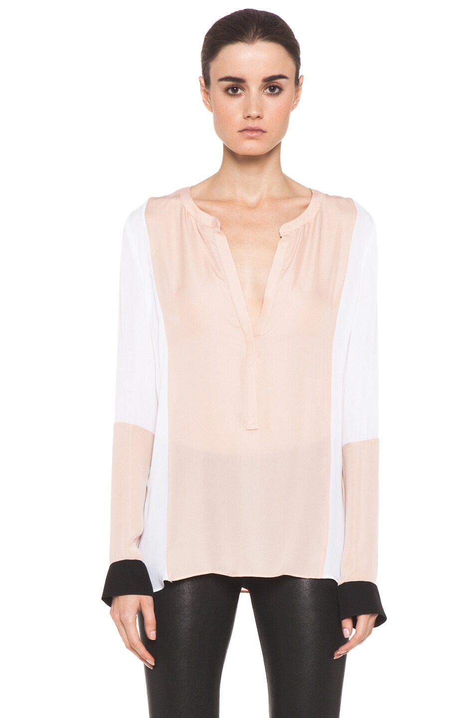 A.L.C. Dorset Silk Blouse in Blush | FWRD