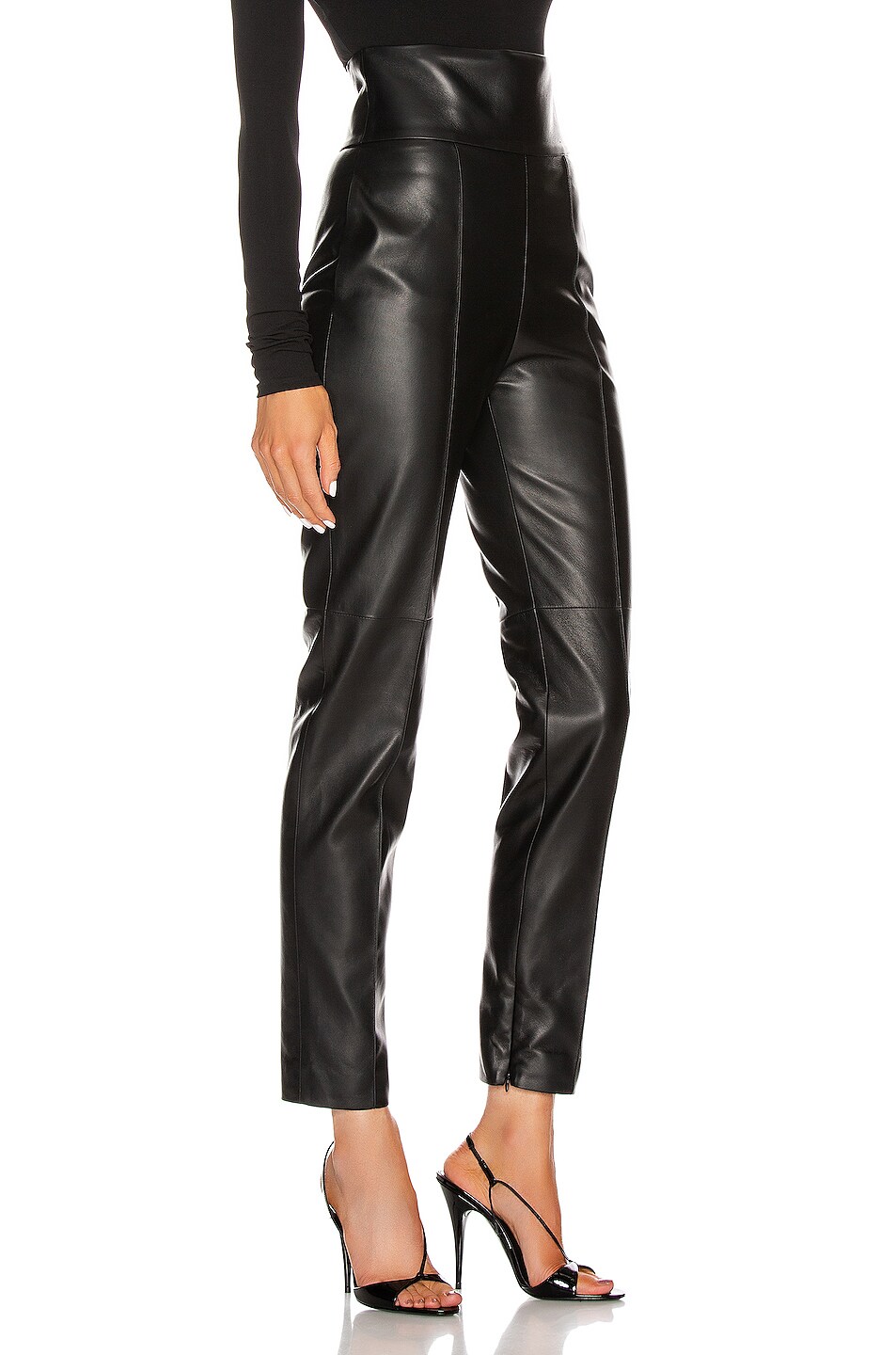 Alexandre Vauthier Leather Pant in Black | FWRD