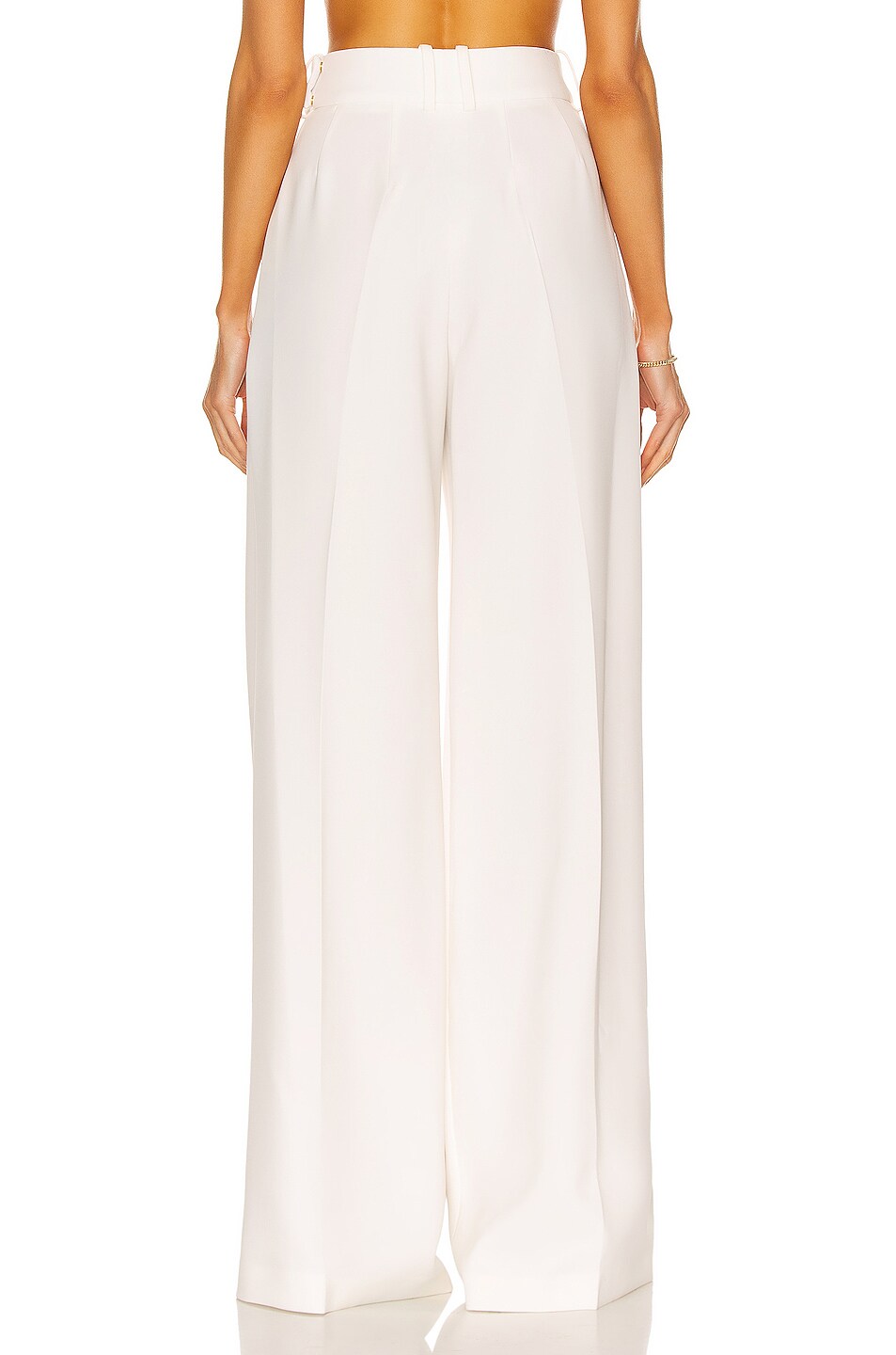 Alexandre Vauthier Wide Leg Pant in Off White | FWRD