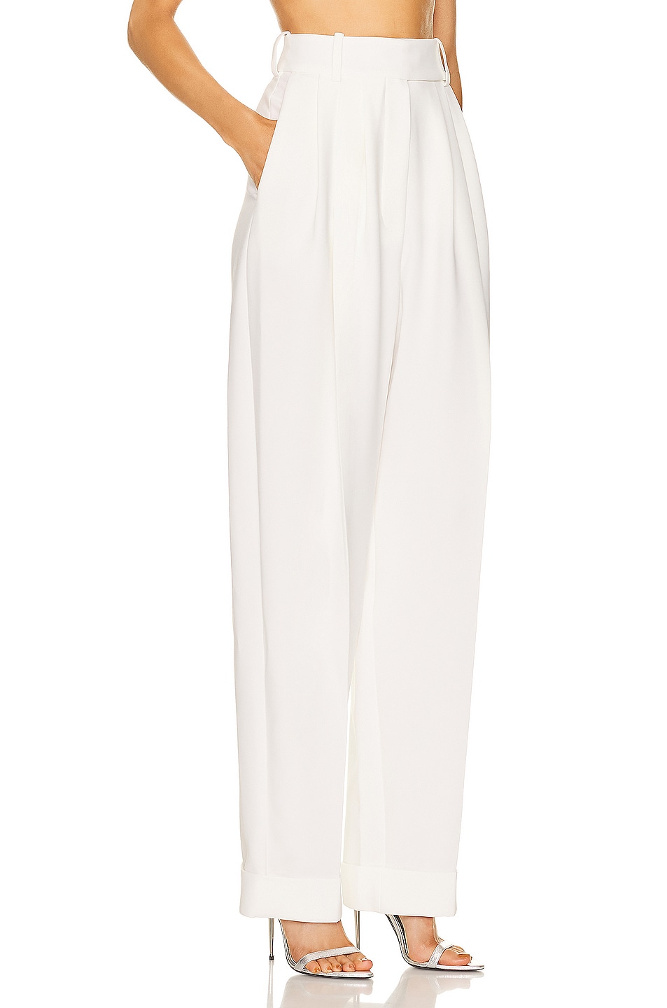 Alexandre Vauthier Couture Edit Boyfriend Pant in Off White | FWRD