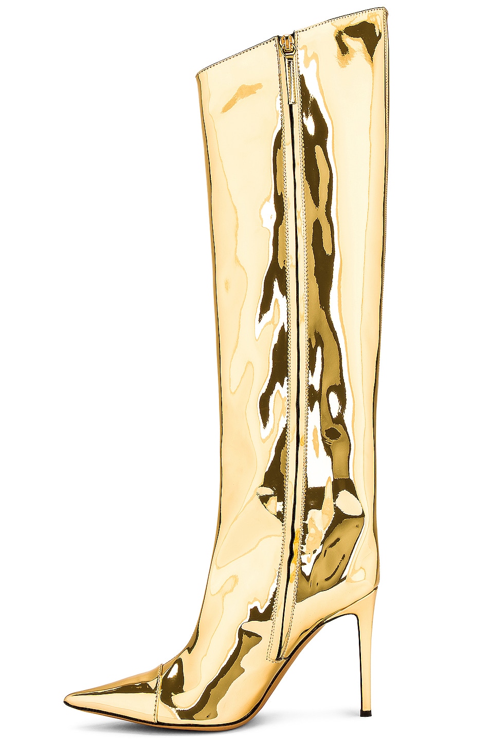 Alexandre Vauthier Metallic Boot in Gold | FWRD