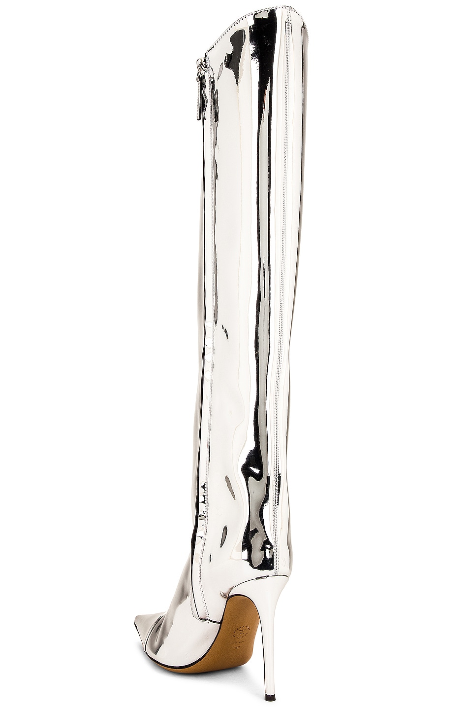 Alexandre Vauthier Metallic Boot in Argento | FWRD