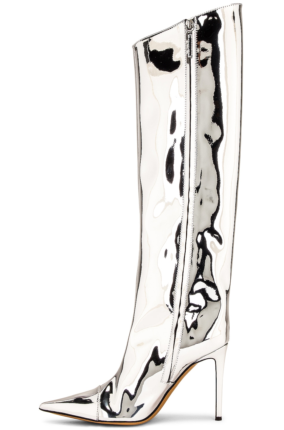 Alexandre Vauthier Metallic Boot in Argento | FWRD