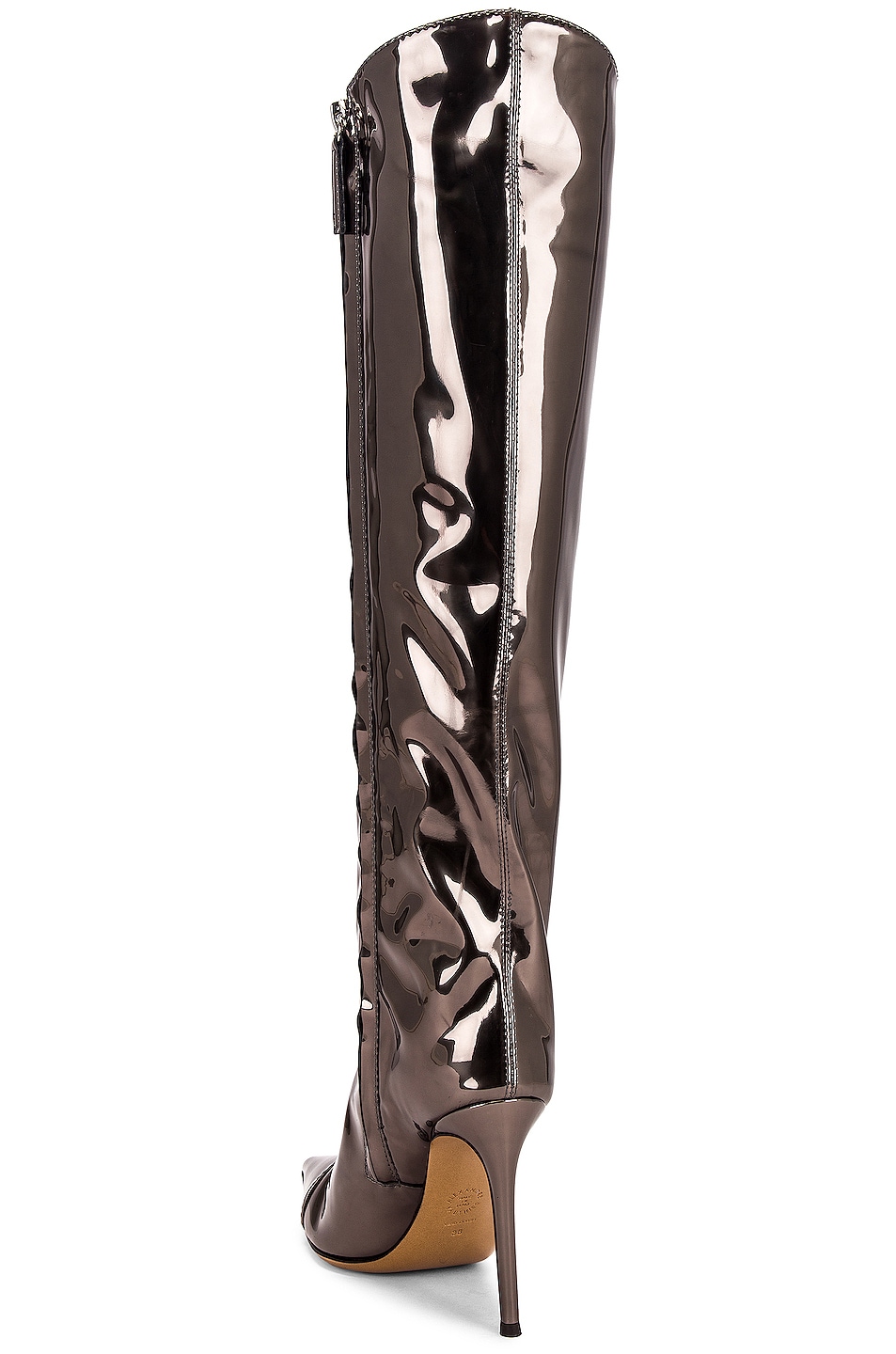Alexandre Vauthier Metallic Boot in Anthracite | FWRD