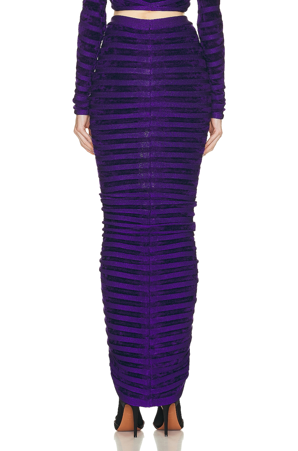 ALAÏA 3d Long Skirt in Ultraviolet | FWRD