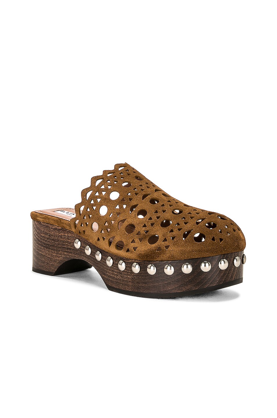 ALAÏA Vienne Clog in Ecorce | FWRD