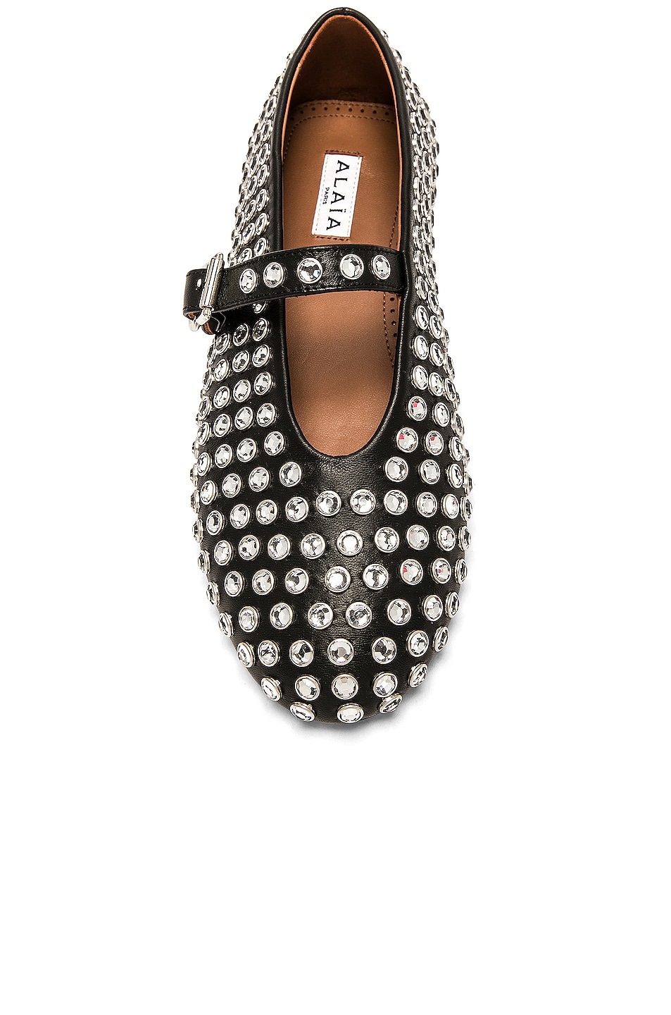 ALAÏA Ballerina Flat in Noir | FWRD