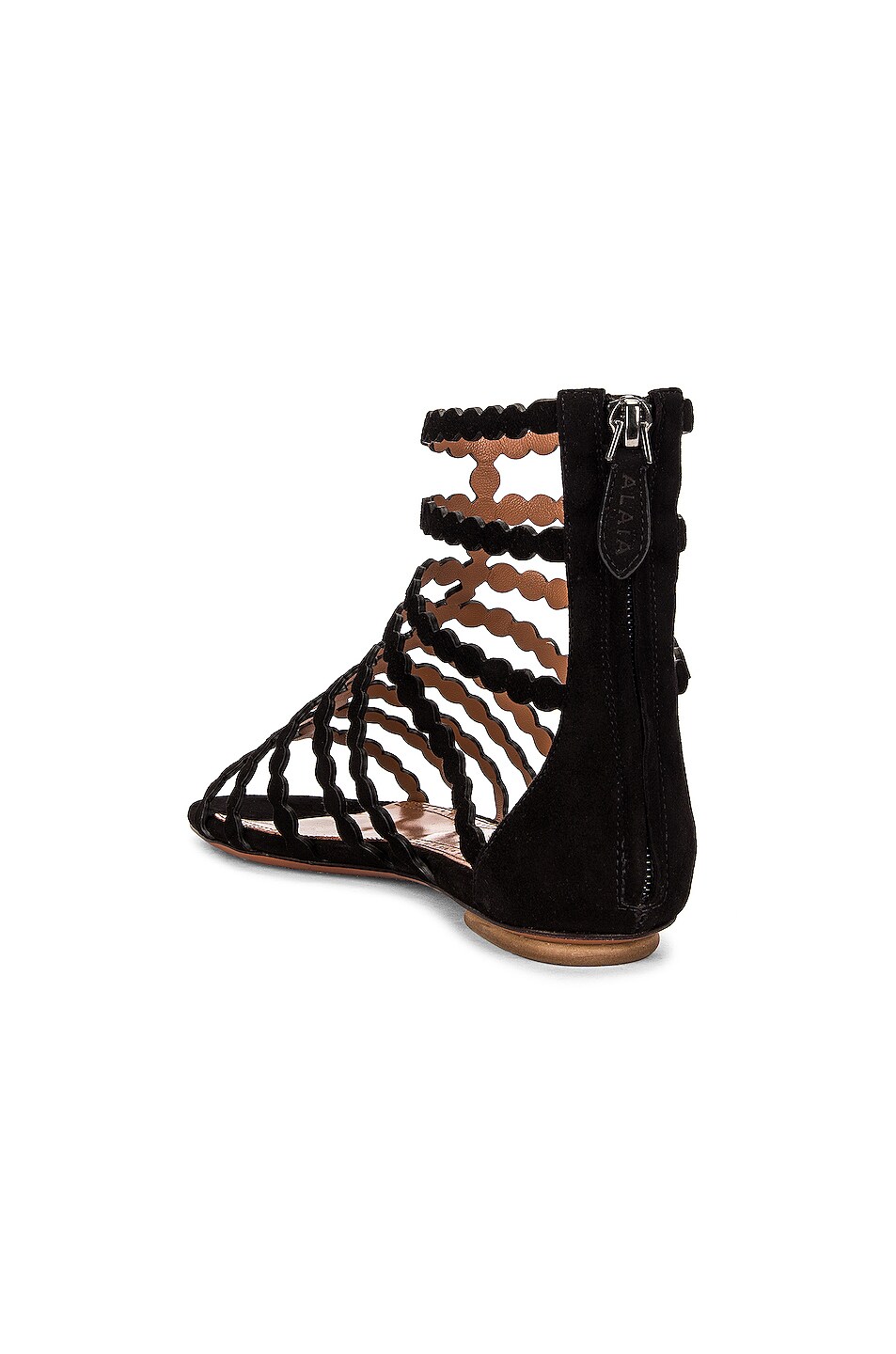 ALAÏA Cage Sandals in Noir | FWRD
