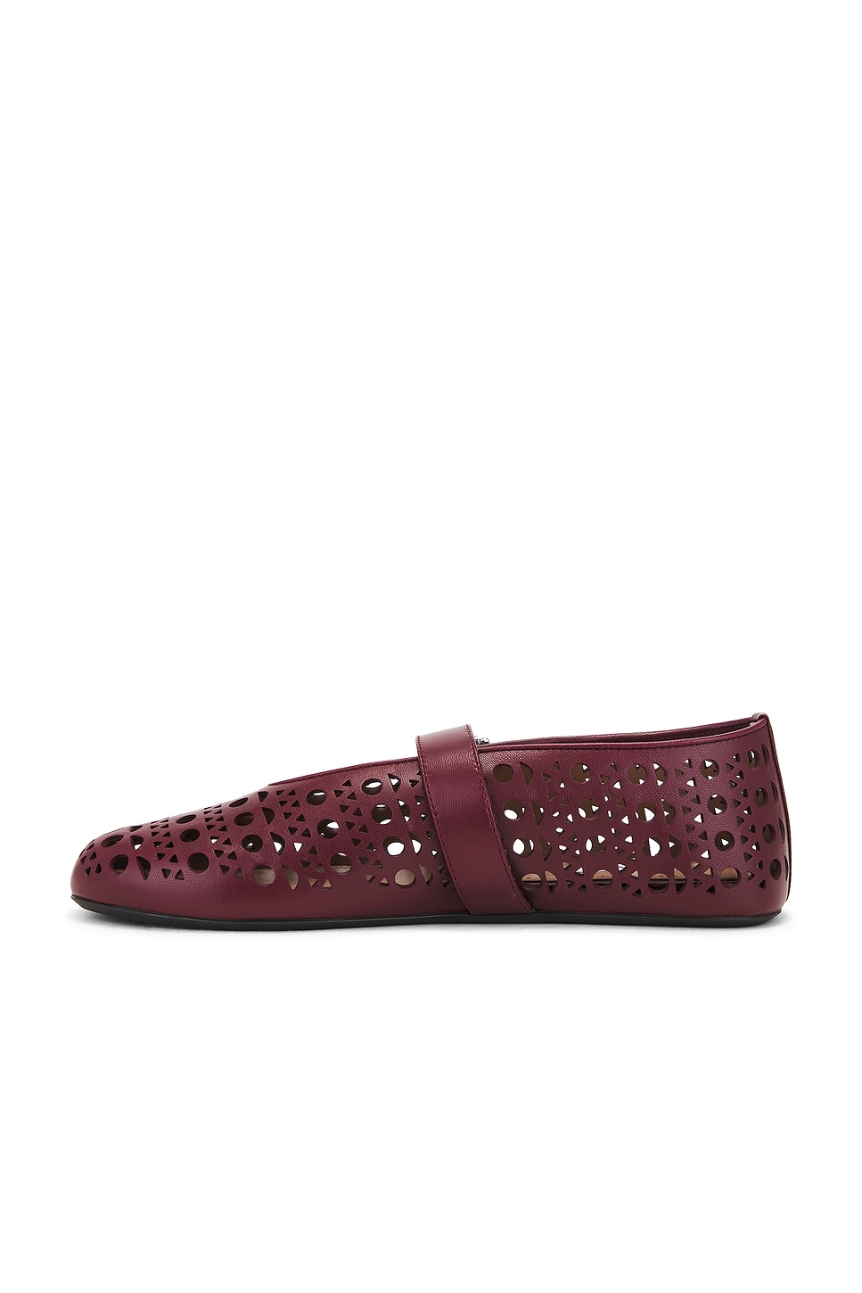 ALAÏA Ballet Flat in Rouge Grenat | FWRD