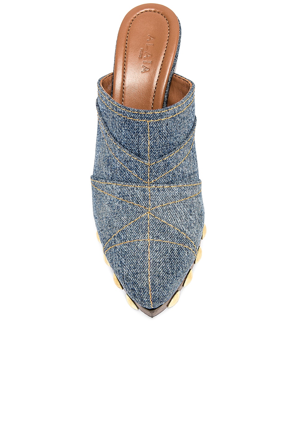 ALAÏA Le Sabot Clogs in Blue Jeans | FWRD