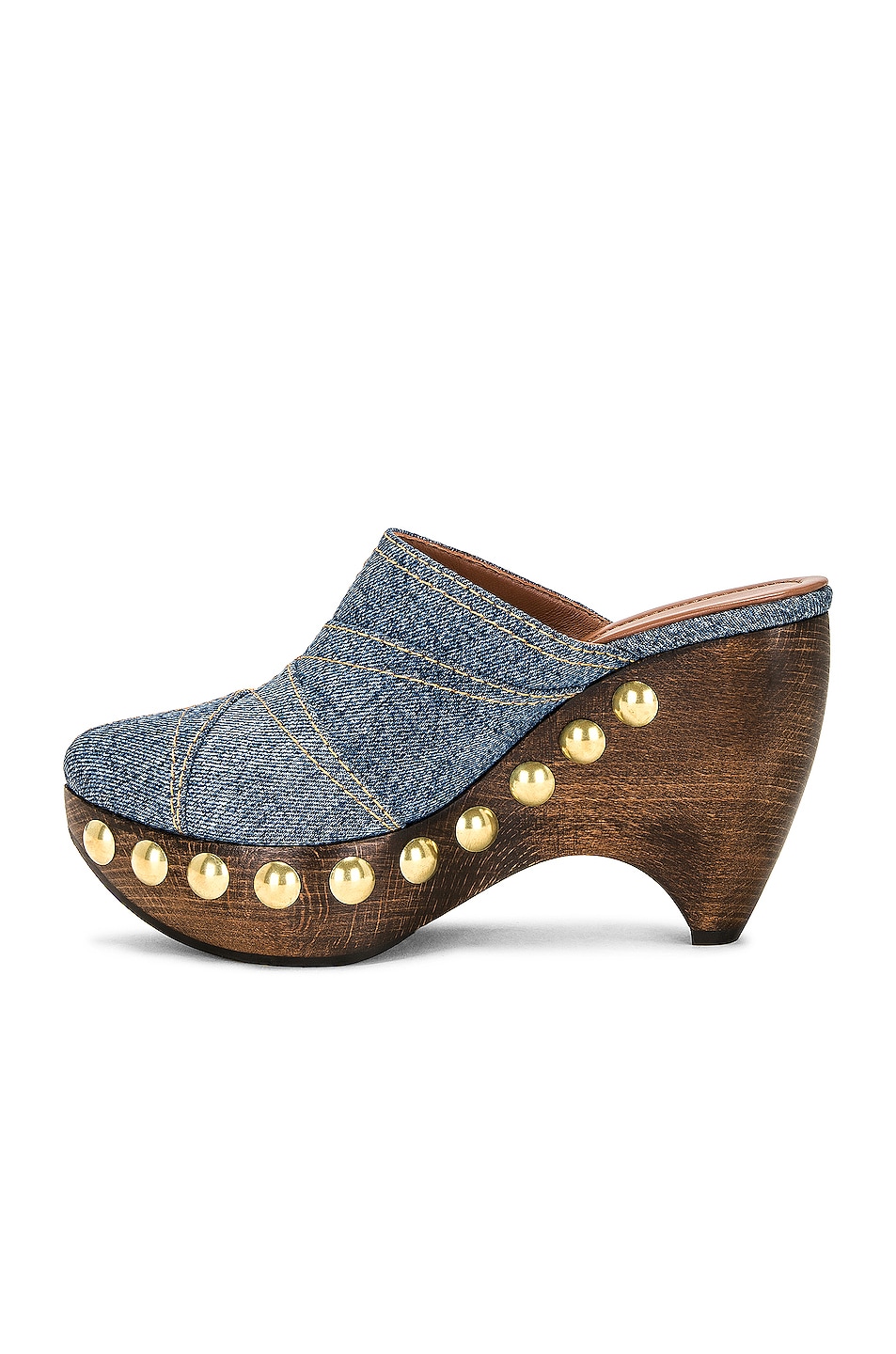 ALAÏA Le Sabot Clogs in Blue Jeans | FWRD