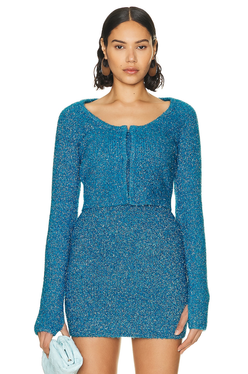 ALIX NYC Phoenix Crop Top in Cerulean Blue | FWRD
