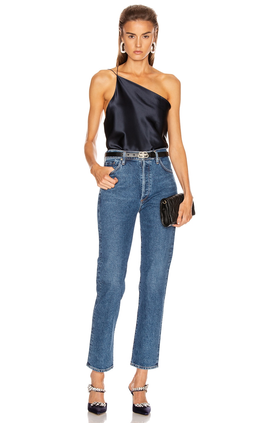 ALIX NYC Mackenzie Bodysuit in Midnight | FWRD