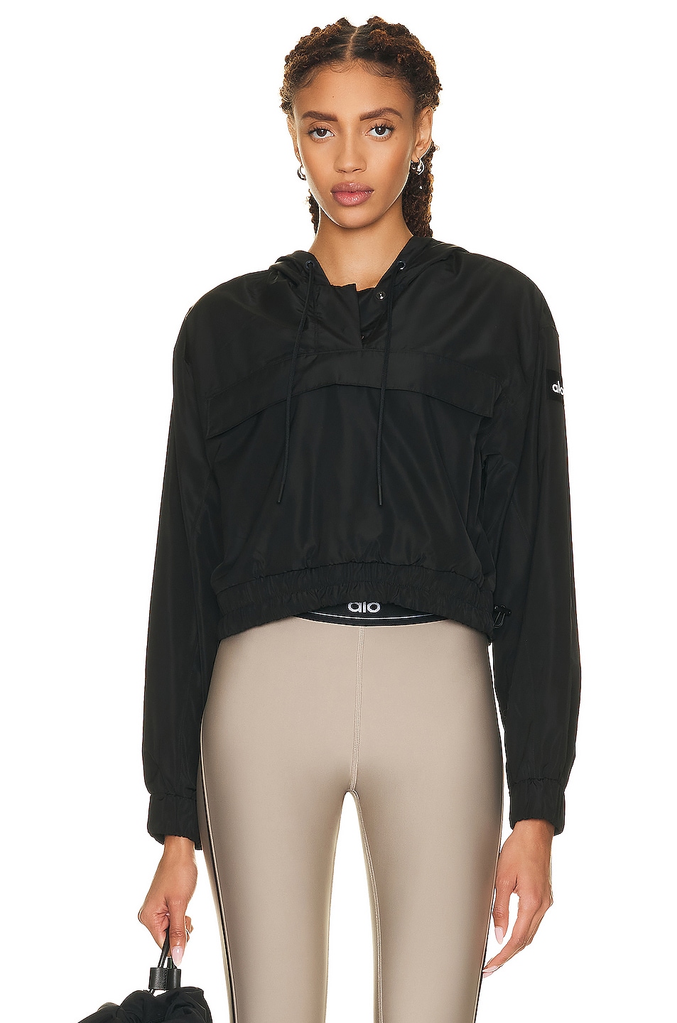 alo International Anorak Goodie in Black | FWRD