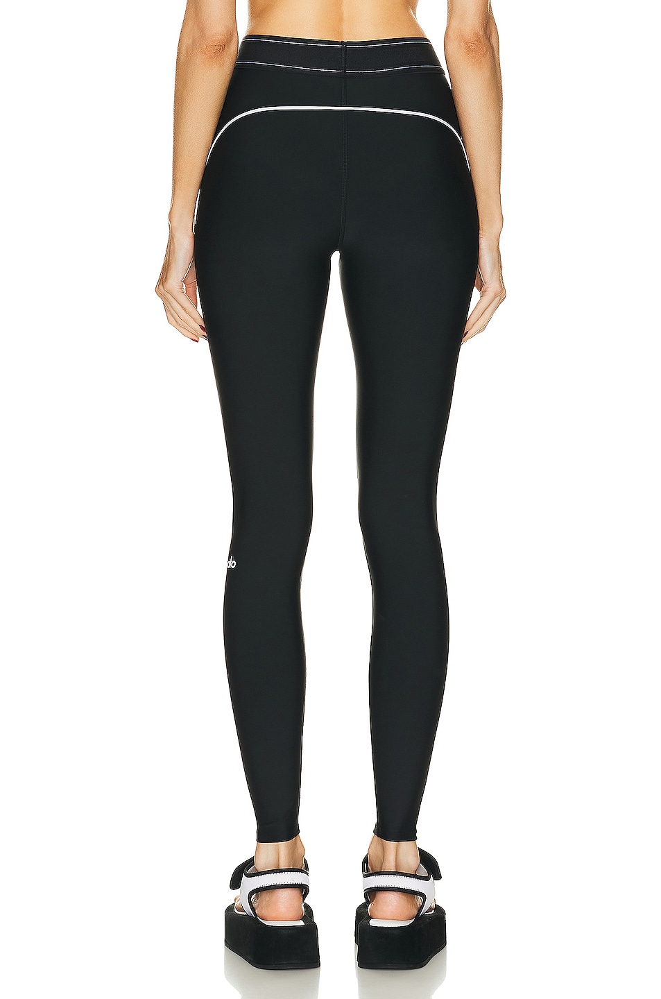 Alo Airlift High Waisted Suit Up Legging In Black And White Fwrd