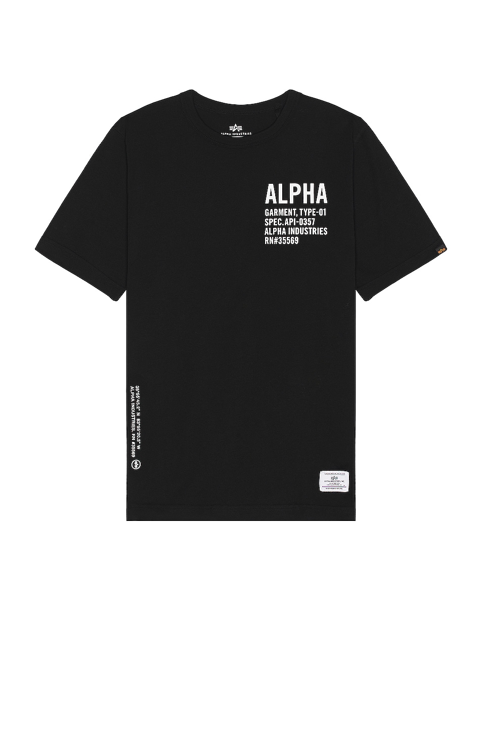 ALPHA INDUSTRIES Alpha Graphic Tee in Black | FWRD