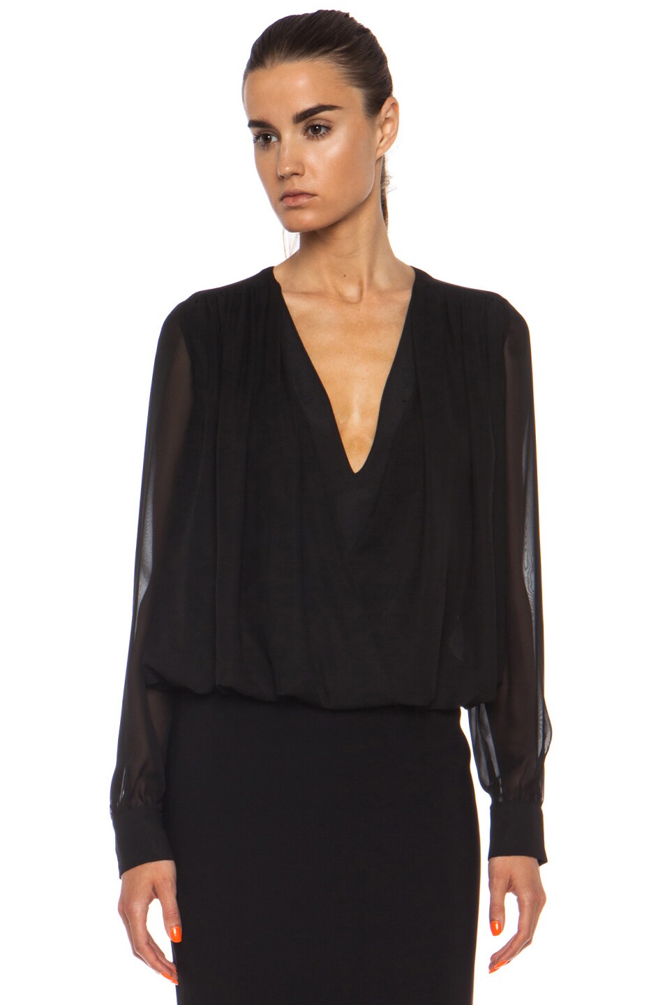 Altuzarra Salamander Silk Top in Black | FWRD