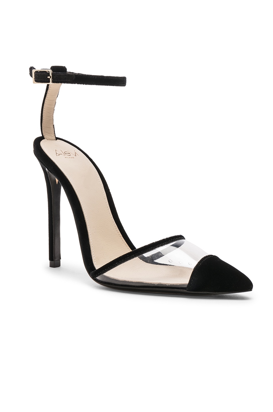 ALEVI Milano Alevi Bianca Heel in Velvet Black | FWRD