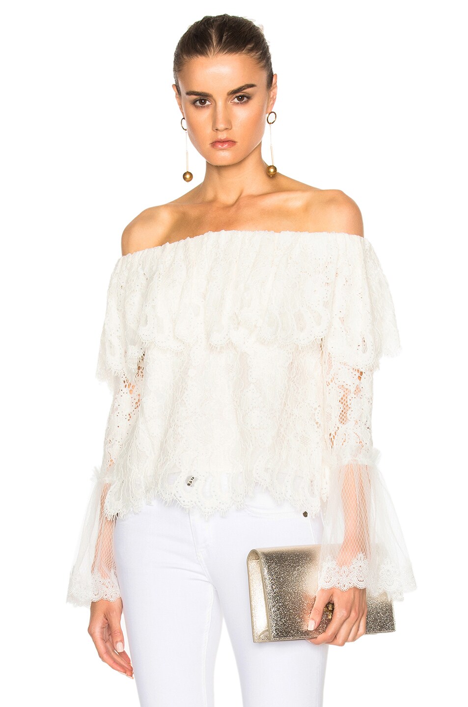 Alexis Laurena Top in Ivory | FWRD