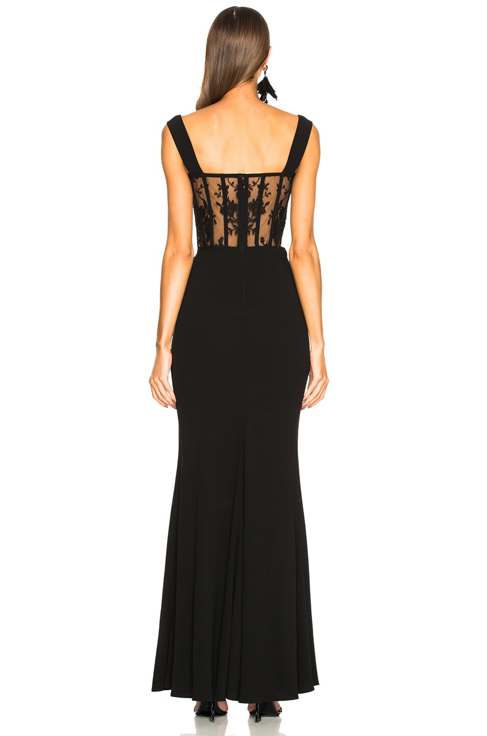 Alexander McQueen Sleeveless Bustier Gown in Black | FWRD