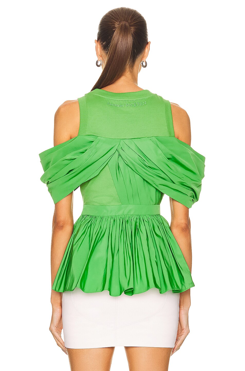 Alexander McQueen Ruffle Top in Acid Green | FWRD
