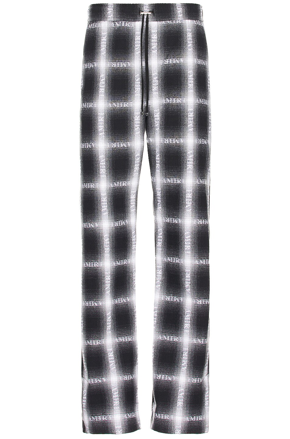 Amiri Shadow Plaid Pj Pants in Black | FWRD