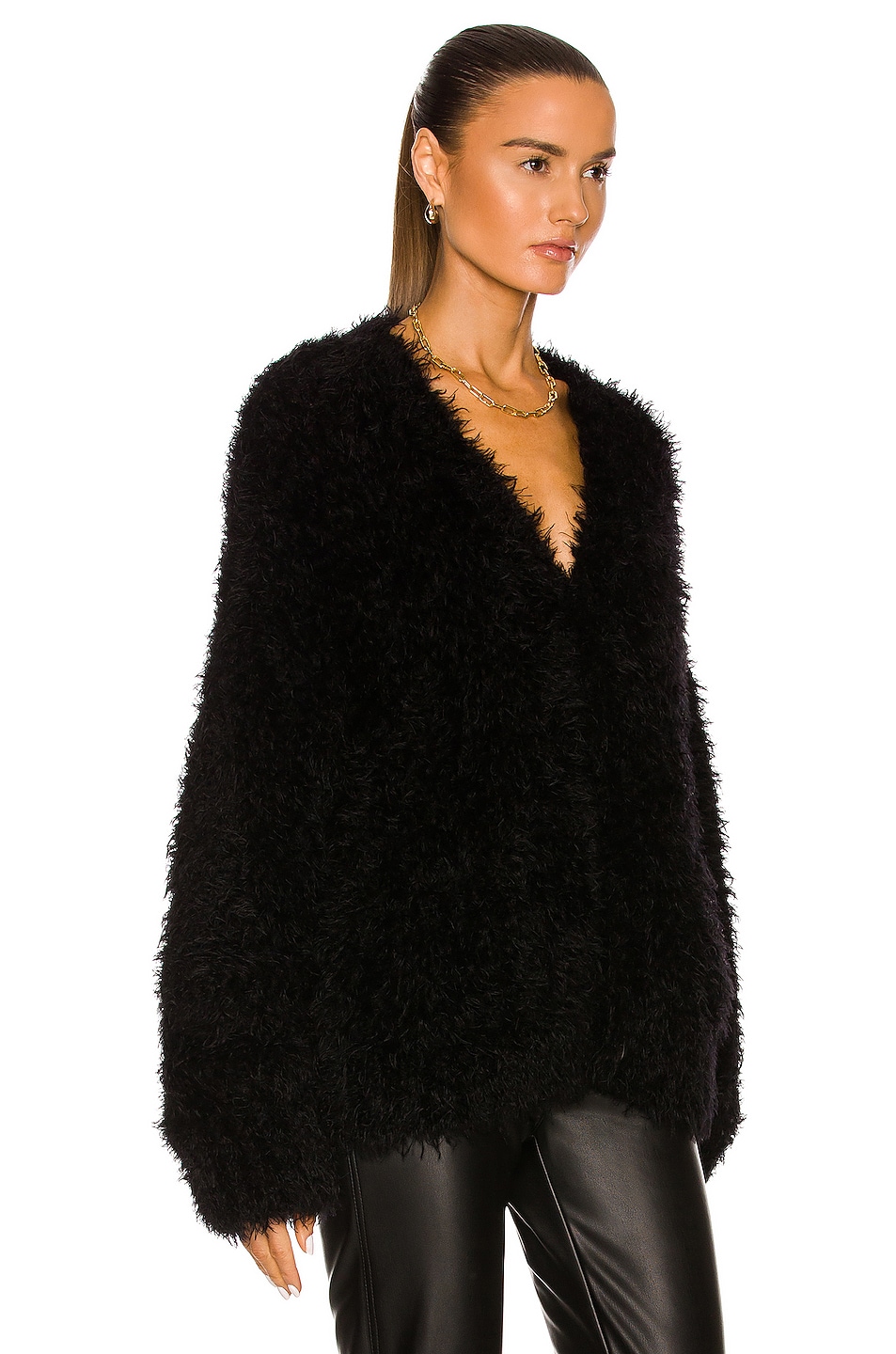 Amiri Feather Cardigan in Black | FWRD