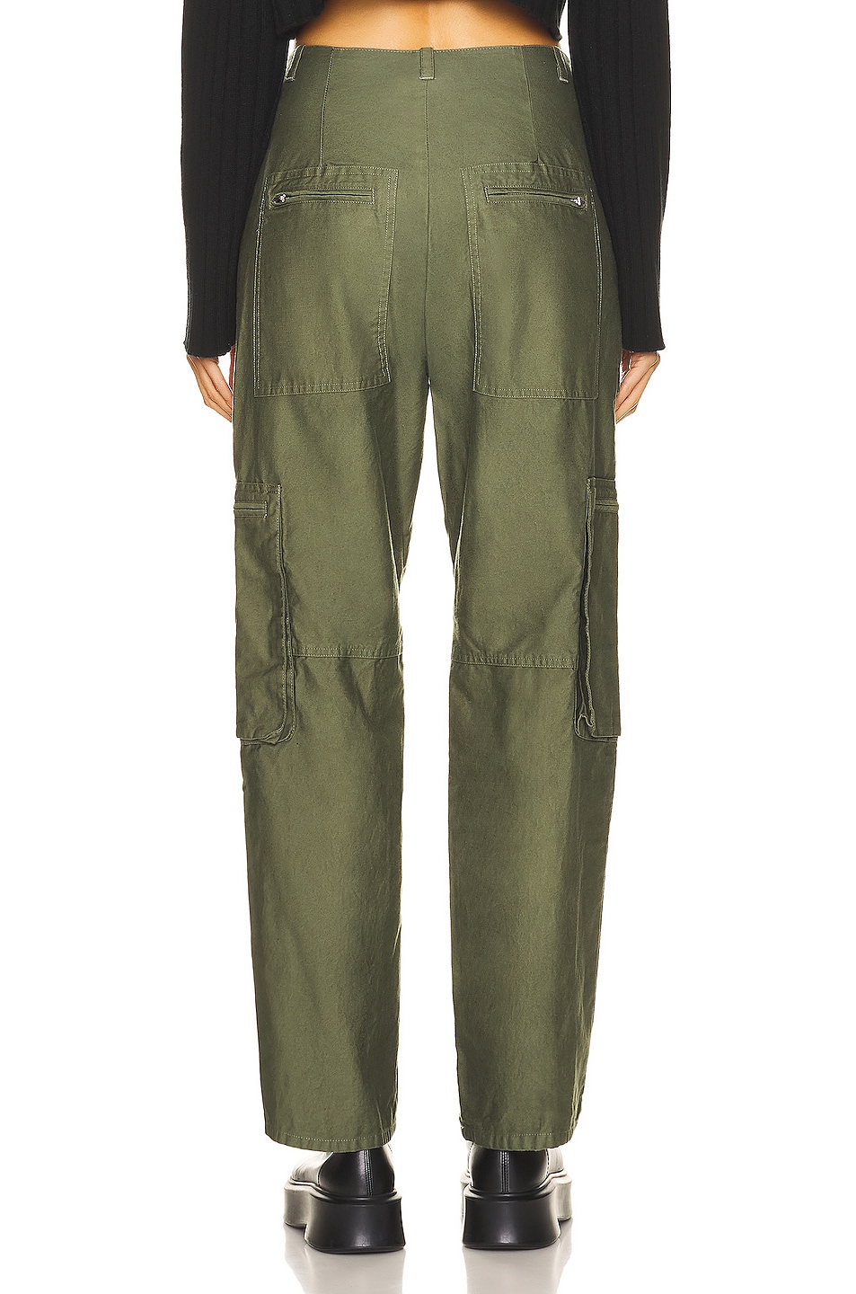 Amiri Cargo Loose Straight Pant in Olive Green | FWRD