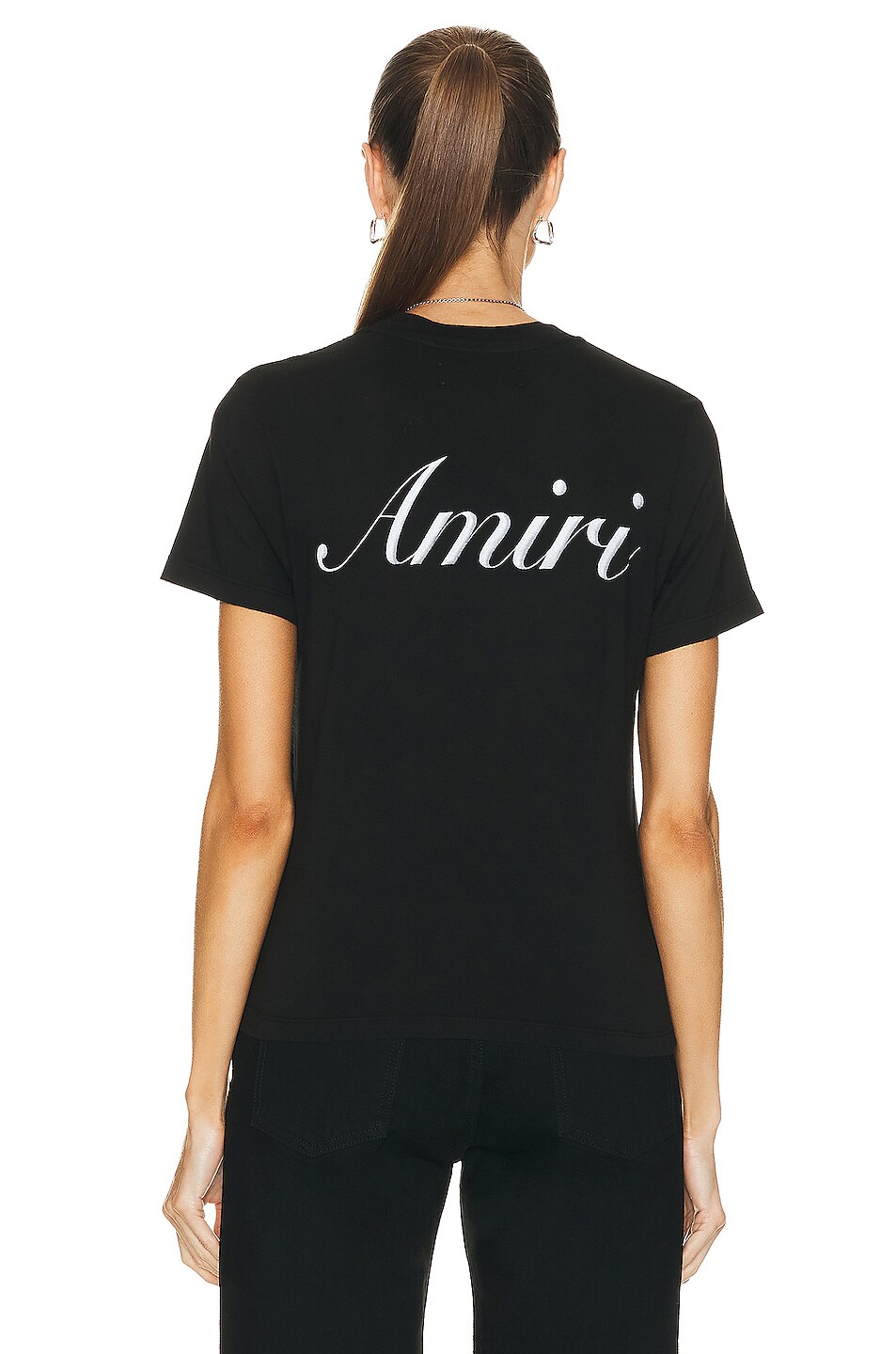 Amiri Script Tee in Black | FWRD