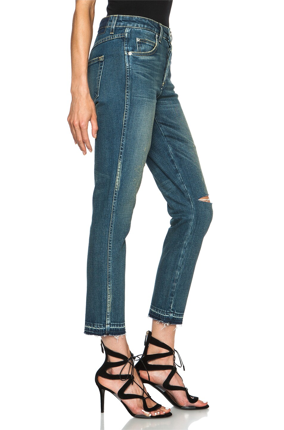 AMO CROPPED SKINNY JEANS, BLUE | ModeSens