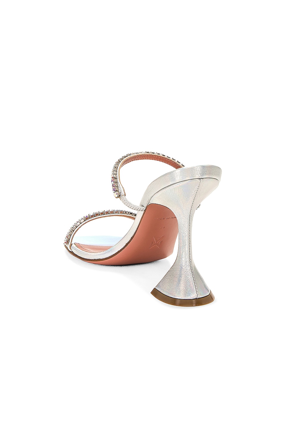 AMINA MUADDI Metallic Gilda Slipper in Mermaid & Crystals | FWRD