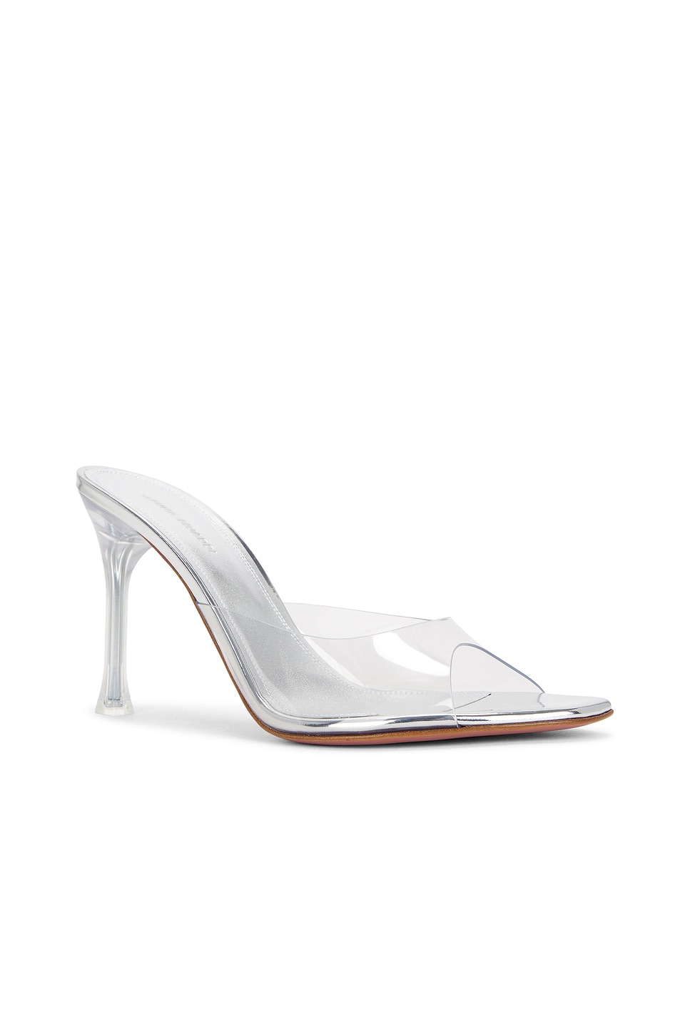 AMINA MUADDI Alexa Pvc Glass Slipper Mule in Transparent | FWRD