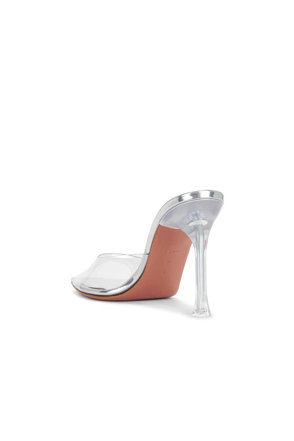 AMINA MUADDI Alexa Pvc Glass Slipper Mule in Transparent | FWRD