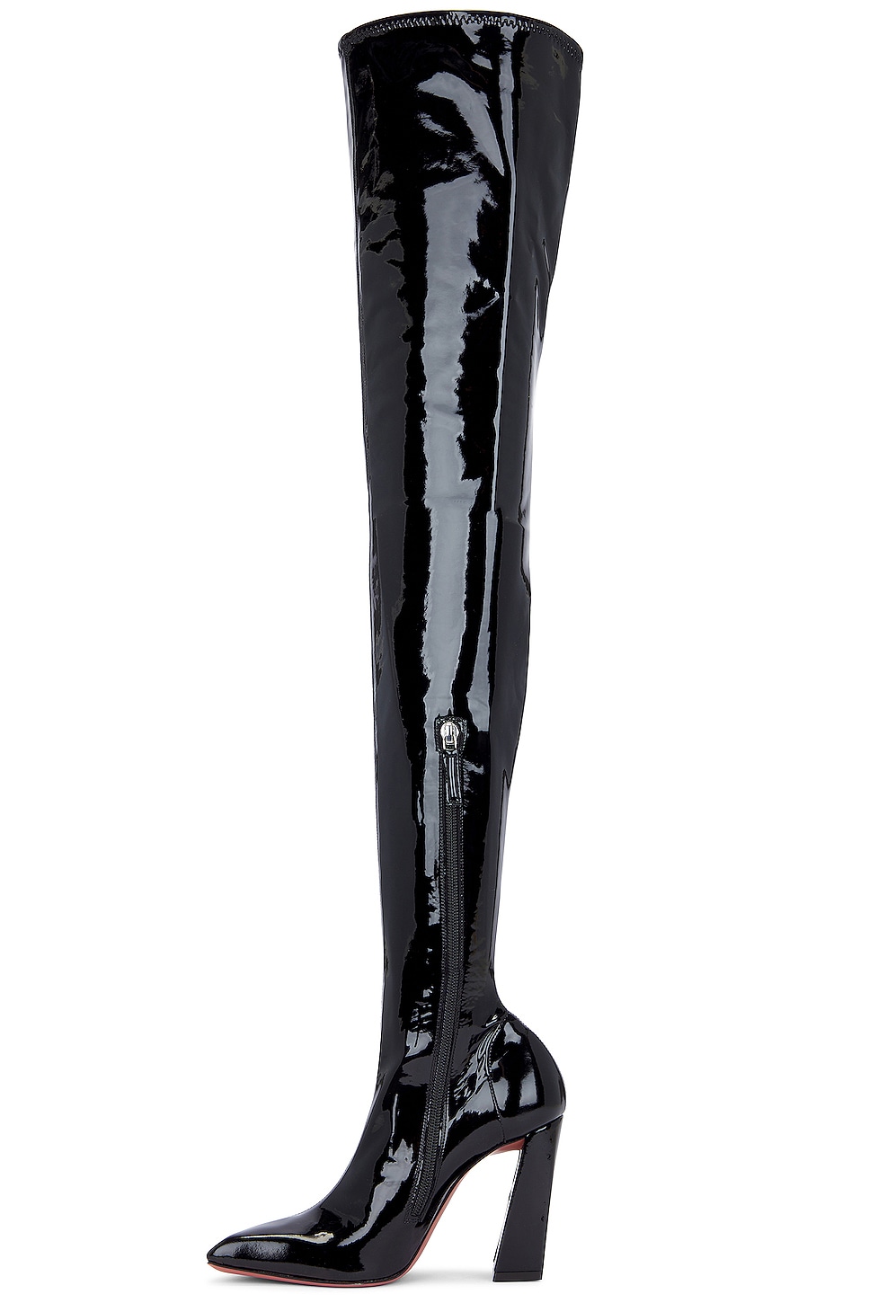AMINA MUADDI Marine Stretch Thigh High Latex Boot in Black | FWRD