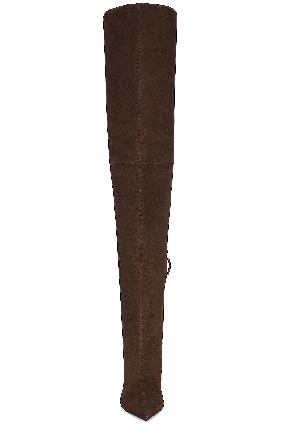 AMINA MUADDI Fiona Suede Thigh High 60 Boot in Coffee | FWRD
