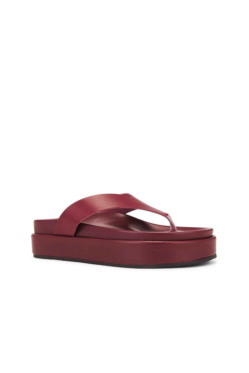 Ancient Greek Sandals Charys 2 Flatform Vachetta Sandal in Cherry | FWRD