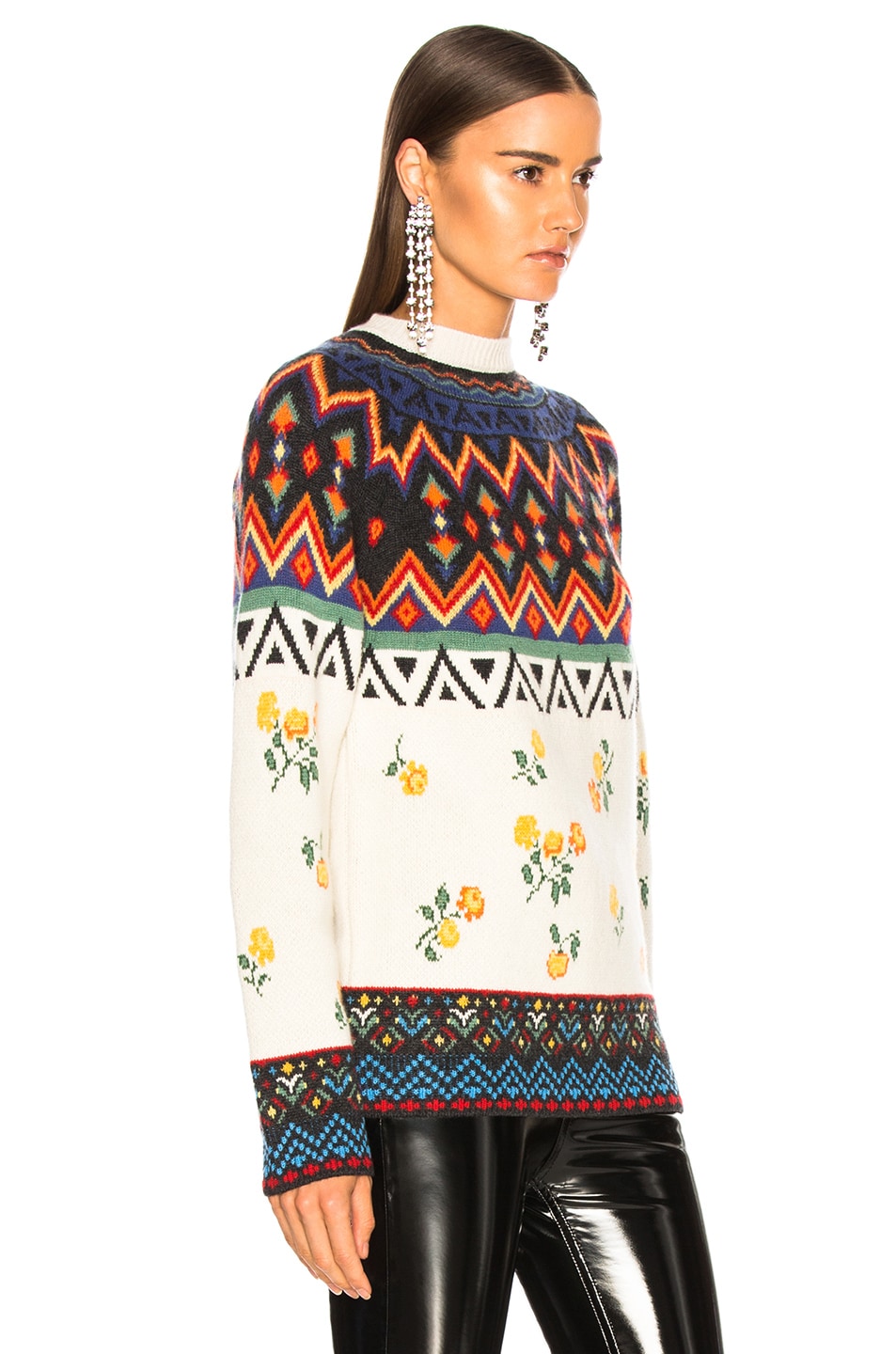 ALANUI Greenland Jacquard Sweater in Lapponia White Multi | FWRD