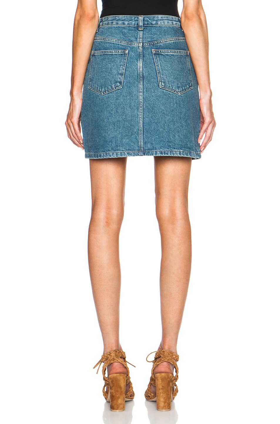 A.P.C. Standard Denim Skirt in Indigo Delave | FWRD