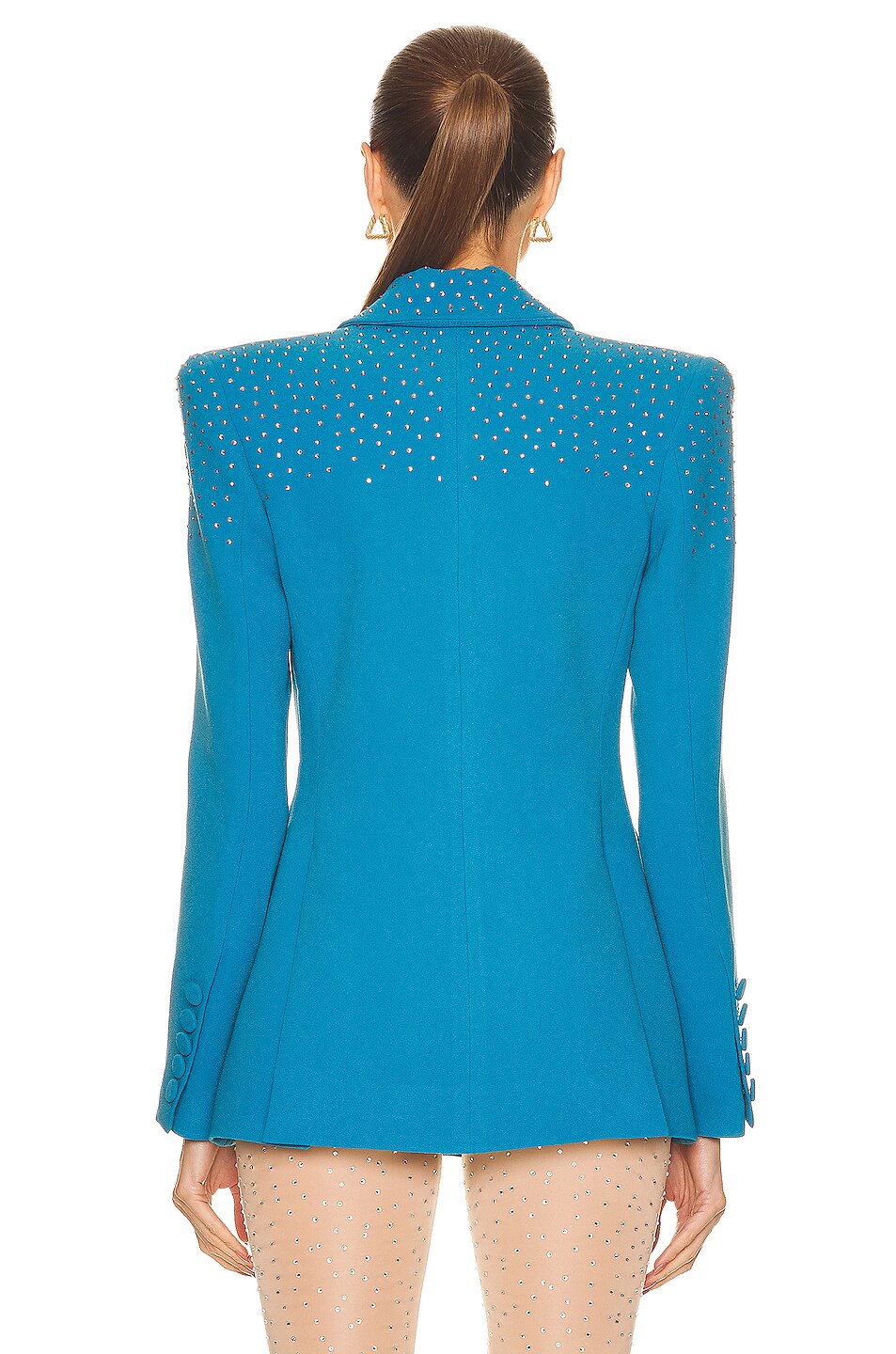 Alex Perry Addison Fitted Blazer in Teal | FWRD